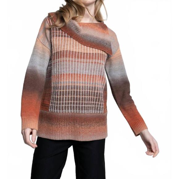 PICADILLY | Tops | New Picadilly Split Collar Ombre Sweater In ...